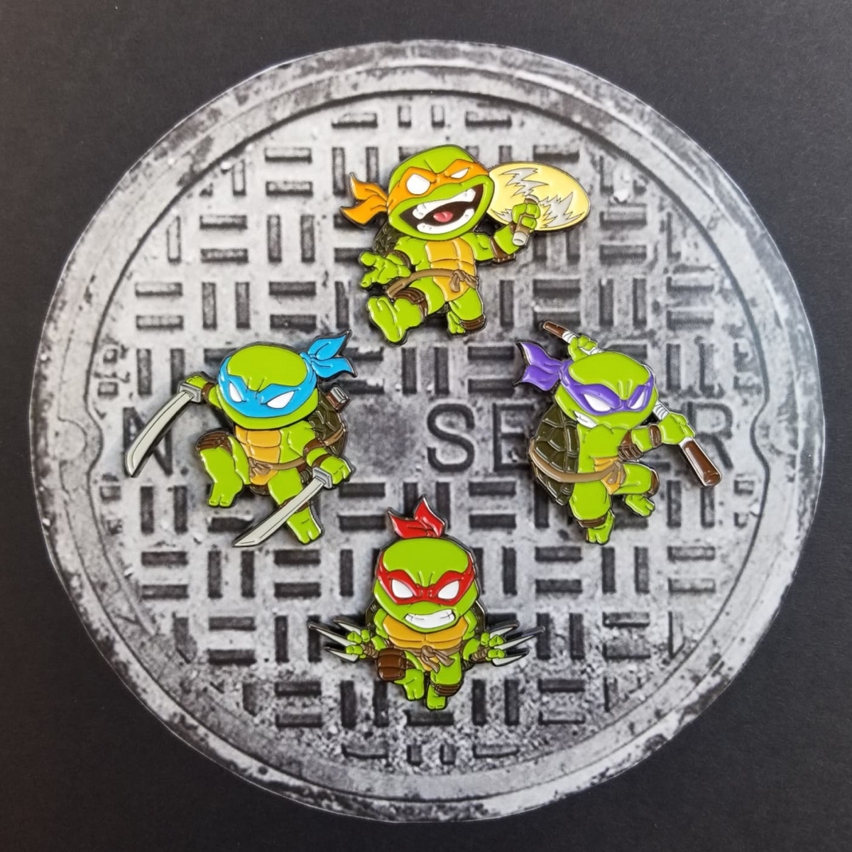 Chibi Turtles Soft Enamel Pins – Shea-zor's Lazor